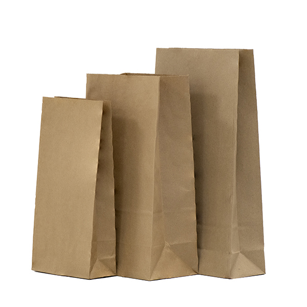 Brown Block Bottom Bags | Kraft Paper Bags | Kite Packaging