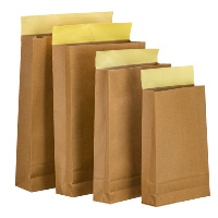 Brown Block Bottom Bags | Kraft Paper Bags | Kite Packaging
